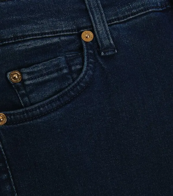 7 For All Mankind Slim Illusion Luxe High-rise Skinny Jeans - Navy