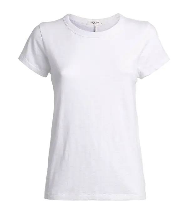 Rag & Bone Bright Round Neck Cotton-jersey T-shirt - White