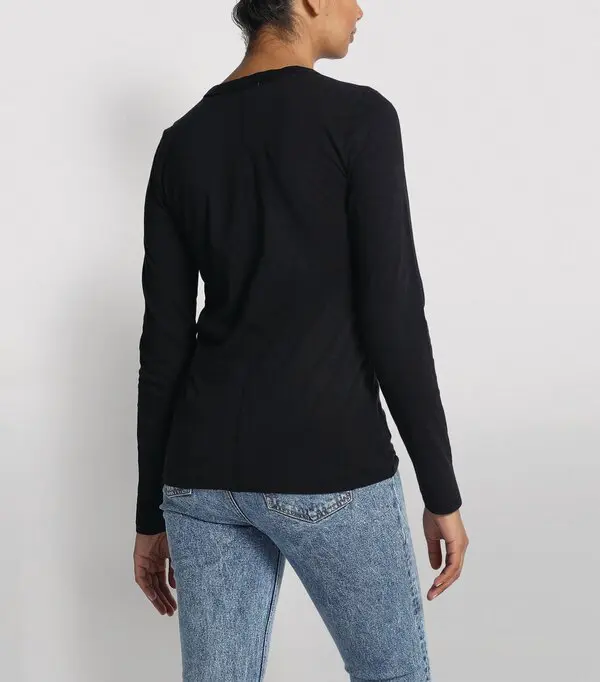 Rag & Bone Long-sleeve Cotton T-shirt - Black