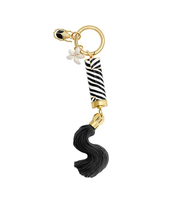 Carolina Herrera Herrera Lipstick Case Tassel Charm - Black