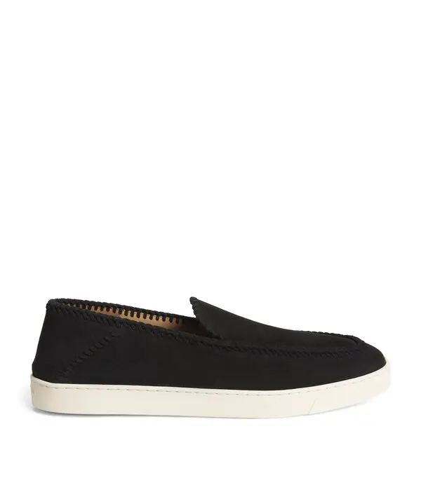 Giorgio Armani Suede Loafers - Black