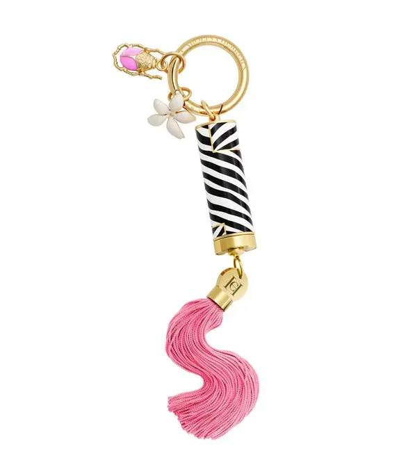 Carolina Herrera Herrera Lipstick Case Tassel Charm - Pink