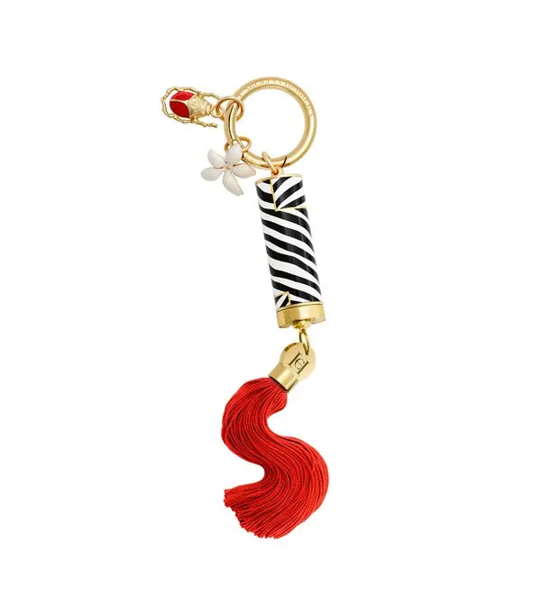 Carolina Herrera Herrera Lipstick Case Tassel Charm - Red