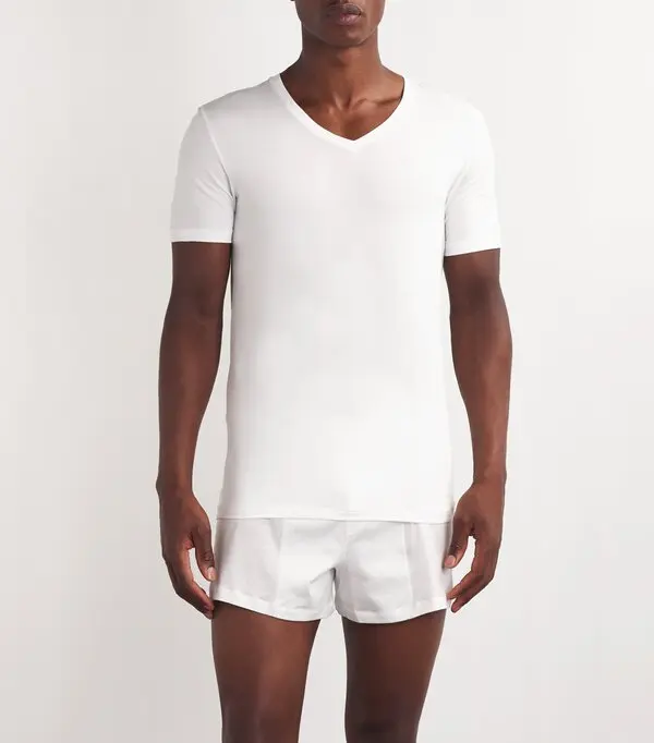 Hanro Cotton Superior V-neck T-shirt