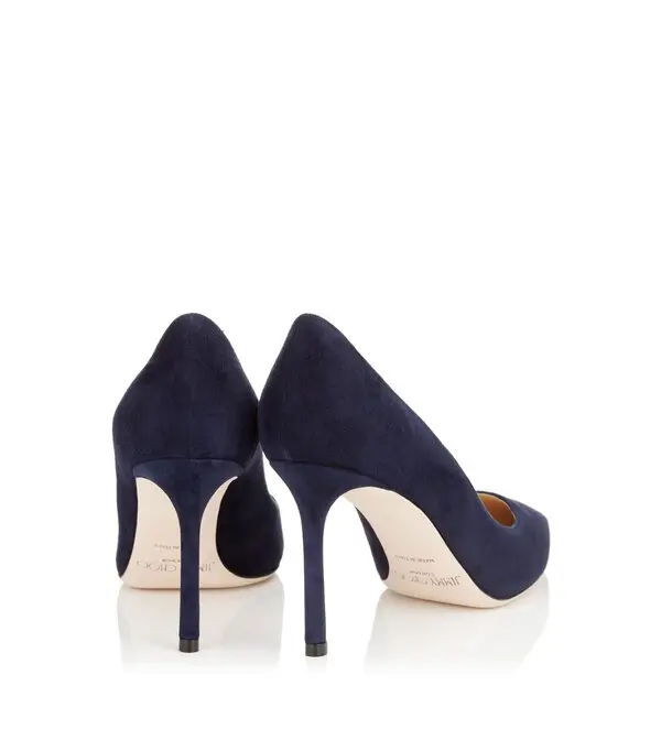 JIMMY CHOO Romy 85 Suede Pumps - Navy