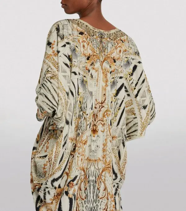 Camilla Silk Gates Of Glory Print Kaftan