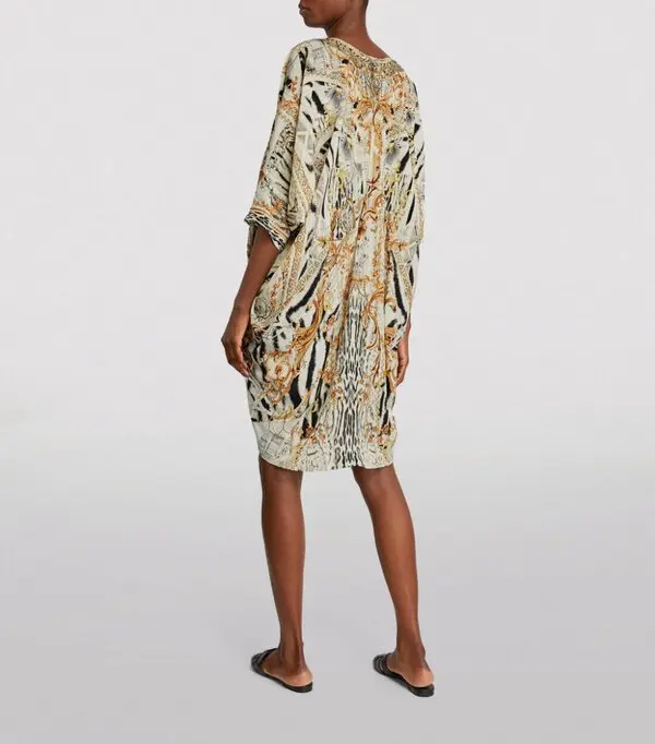 Camilla Silk Gates Of Glory Print Kaftan