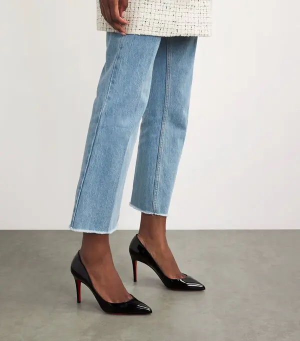 Christian Louboutin Pigalle 85 Patent Pumps - Black | Editorialist