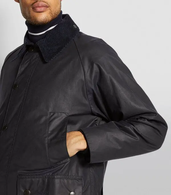 Barbour Waxed Bedale Jacket - Navy