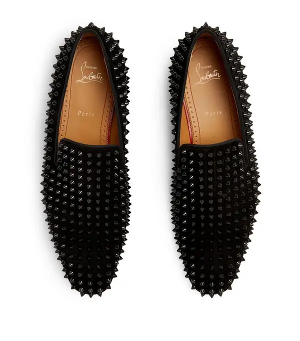 CHRISTIAN LOUBOUTIN Dandelion Spiked Leather Loafers - Black