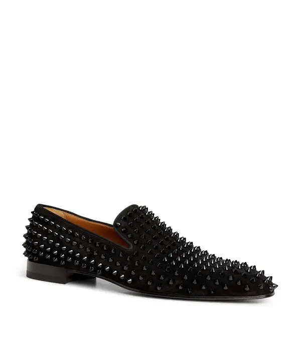 CHRISTIAN LOUBOUTIN Dandelion Spiked Leather Loafers - Black