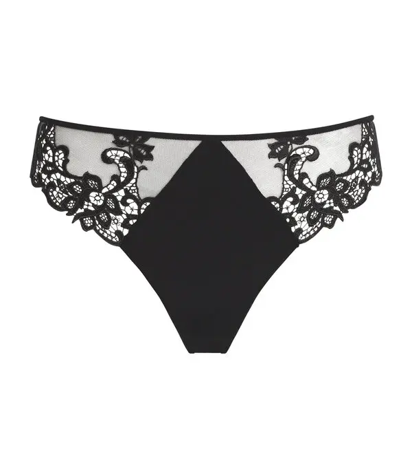 Simone Perele Lace Saga Thong - Black