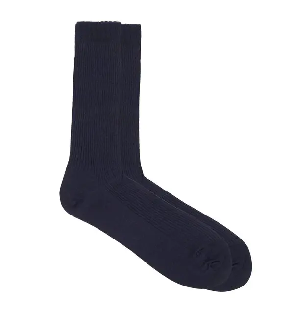 Pantherella Ribbed Socks - Navy