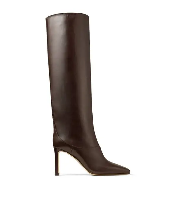 JIMMY CHOO Mahesa 85 Leather Knee-high Boots