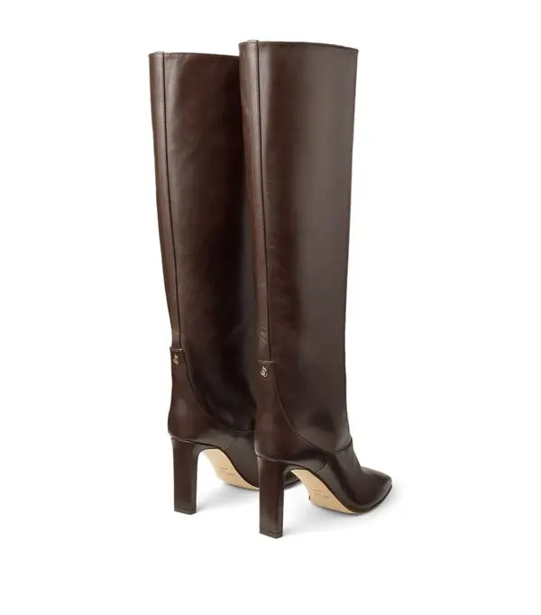 JIMMY CHOO Mahesa 85 Leather Knee-high Boots