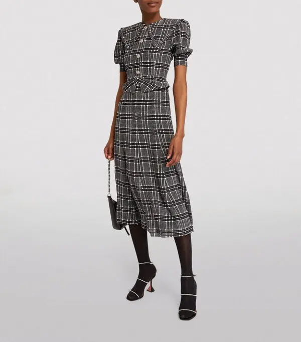 Alessandra Rich Wide Collar Dress