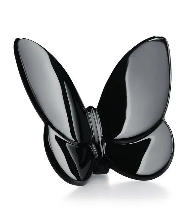 THE MARTHA, BY BACCARAT Papillon Lucky Butterfly Black Ornament - Clear