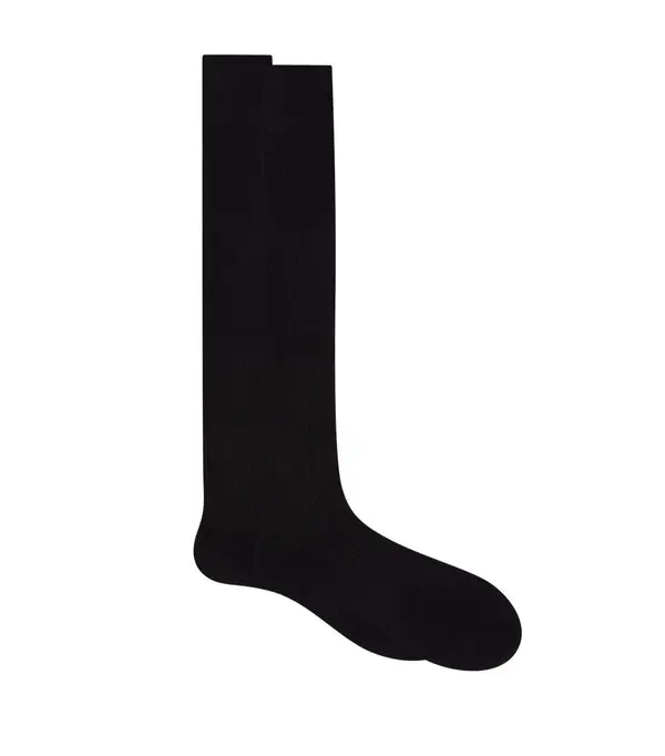 Pantherella Silk Baffin Socks - Black