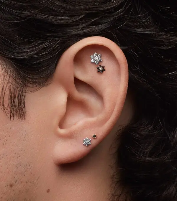 MARIA TASH Flower Diamond Stud Earring