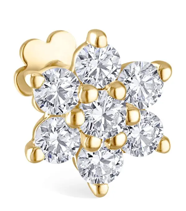 MARIA TASH Flower Diamond Stud Earring - Gold