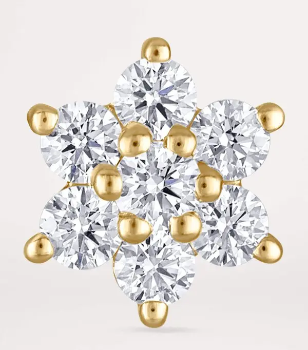 MARIA TASH Flower Diamond Stud Earring - Gold