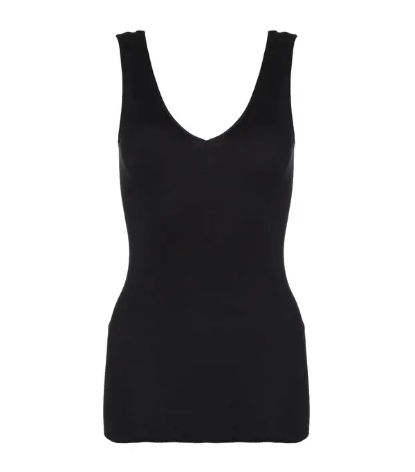 Hanro Cotton Seamless Tank Top - Black