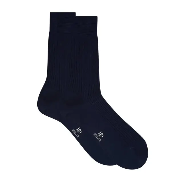 DORE DORE Ribbed Cotton Socks - Blue