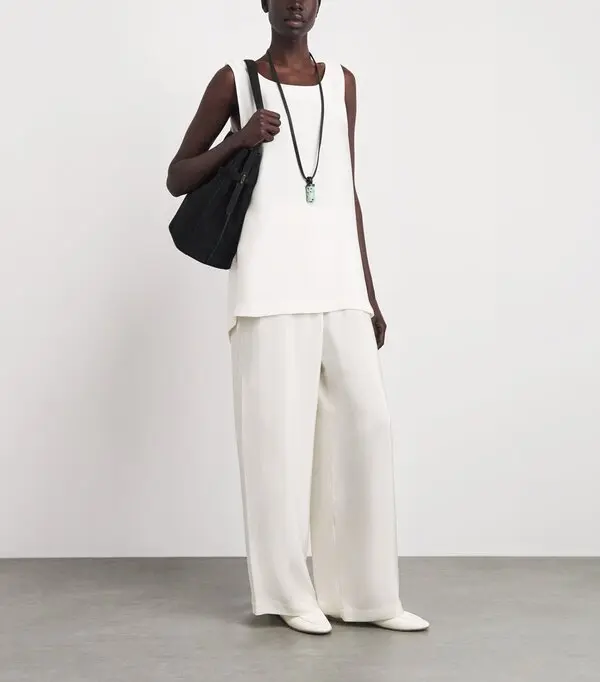 Eskandar Wide-leg Silk Trousers