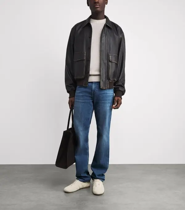 7 For All Mankind Standard Straight Jeans - Blue