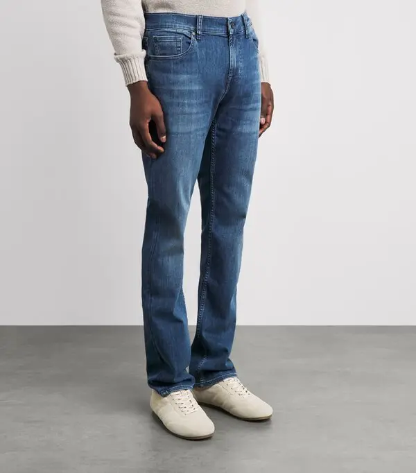 7 For All Mankind Standard Straight Jeans - Blue
