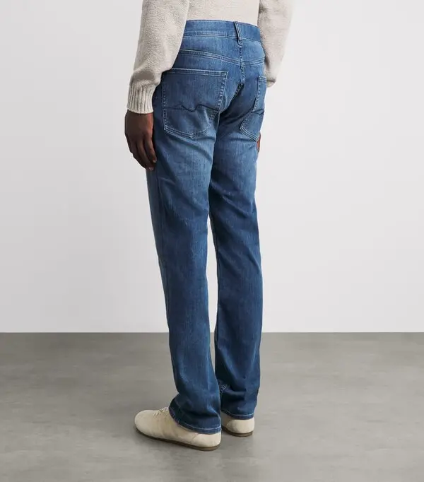 7 For All Mankind Standard Straight Jeans - Blue