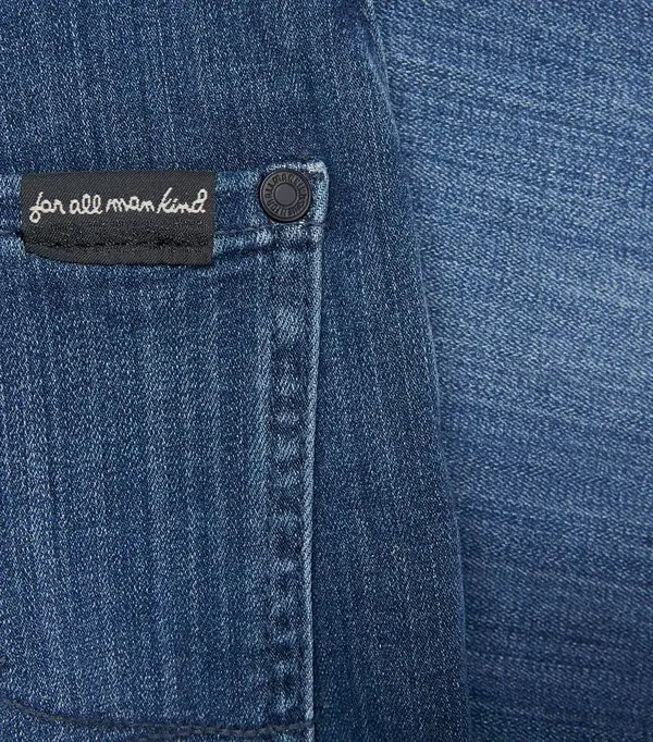 7 For All Mankind Standard Straight Jeans - Blue