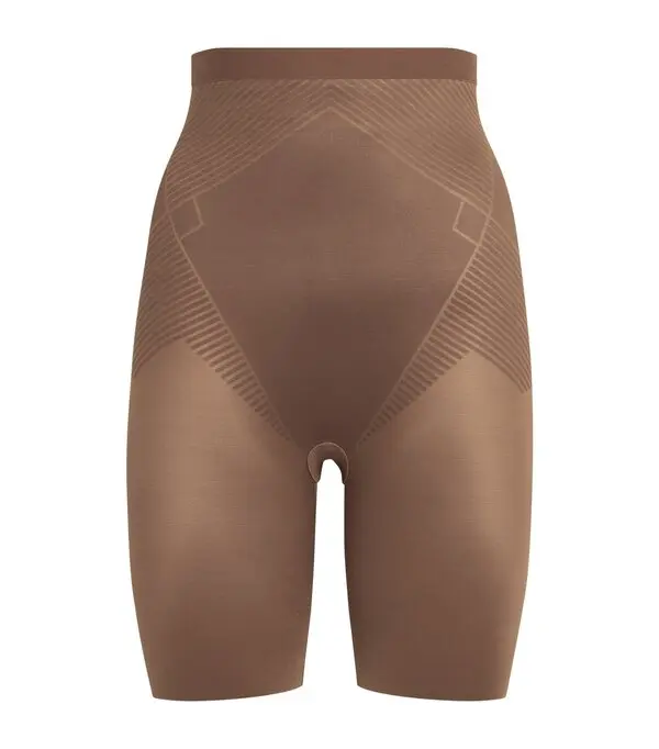 Spanx Shape Invisible High-waist Mid-thigh Shorts Medium Control