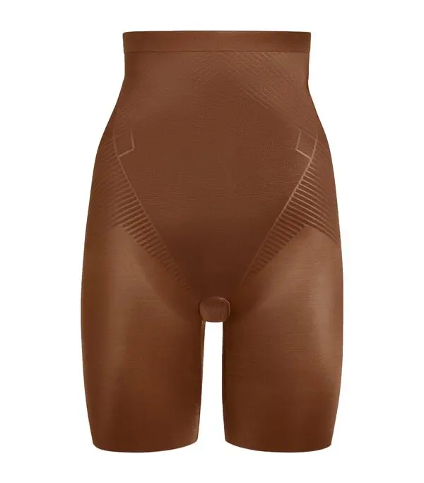 Spanx Shape Invisible High-waist Mid-thigh Shorts Medium Control