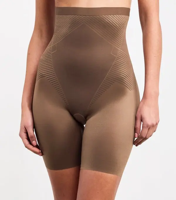 Spanx Shape Invisible High-waist Mid-thigh Shorts Medium Control