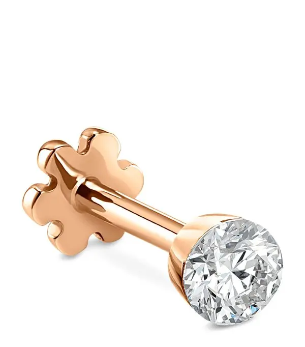 MARIA TASH Invisible Set Diamond Threaded Stud Earring - Rose Gold