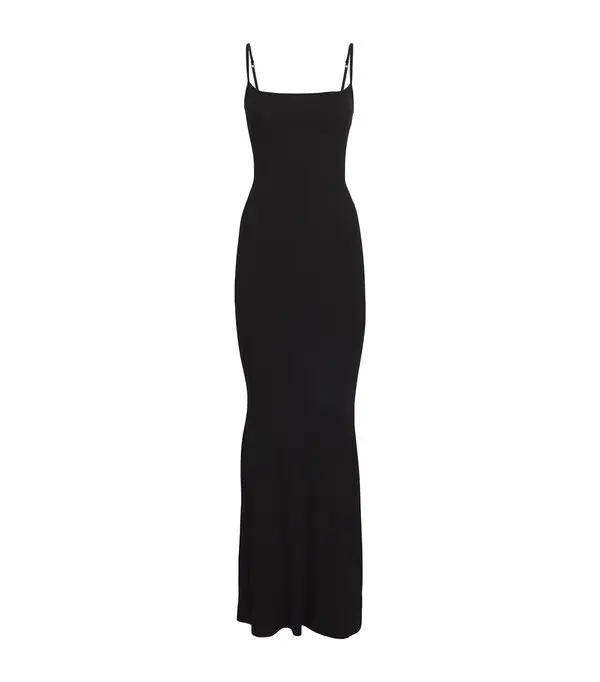 SKIMS Soft Lounge Long Slip Dress - Black