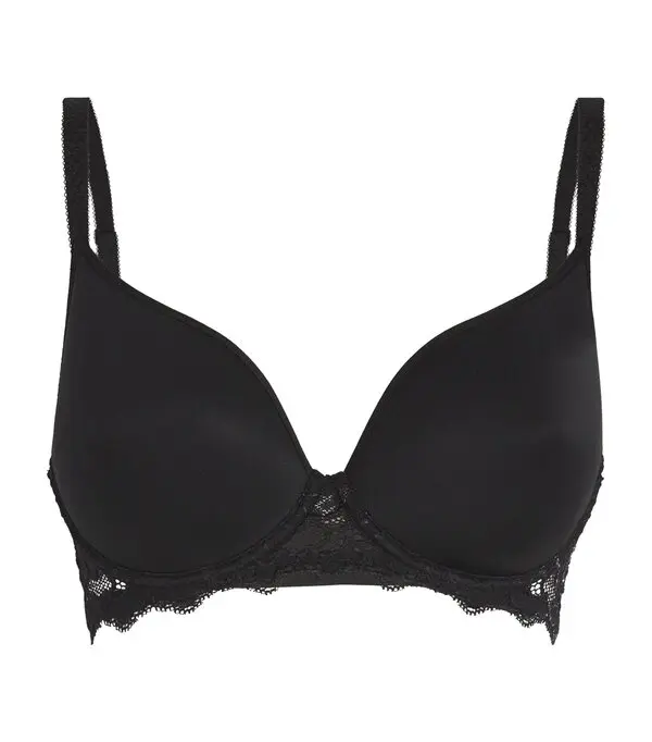 Simone Perele Lace Caresse Plunge Bra - Black
