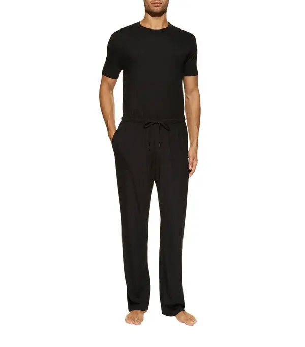 Derek Rose Basel Lounge Trousers - Black