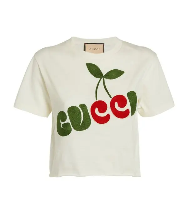 【GUCCI】 Tシャツ クロップド チェリーロゴ GUCCI】 Tシャツ クロップド チェリーロゴ - メルカリ