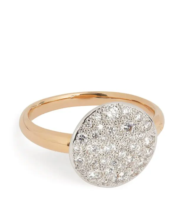 Pomellato Rose Gold And Diamond Sabbia Ring - White