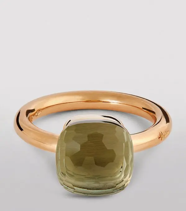 Pomellato Mixed Gold And Prasiolite Nudo Classic Ring