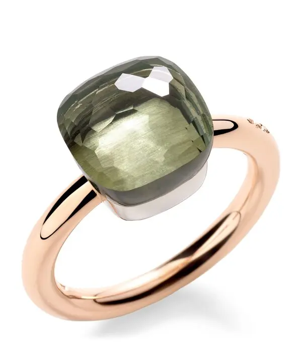 Pomellato Mixed Gold And Prasiolite Nudo Classic Ring - Green
