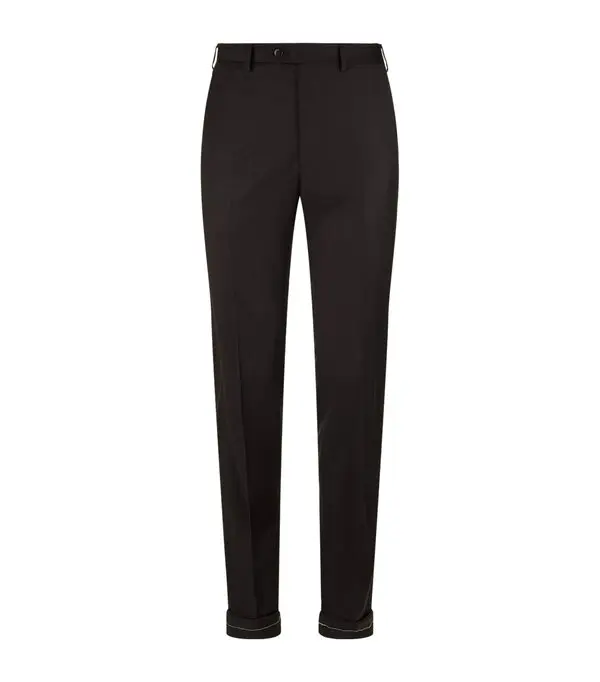 Brioni Wool Tailored Trousers - Black