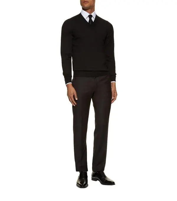 Brioni Tailored Wool Trousers - Black