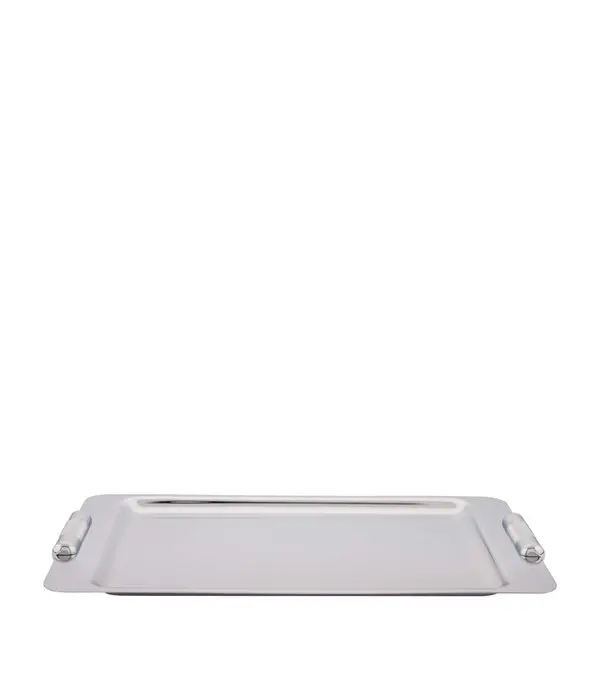 ZODIAC Large Cylinder Chrome Tray - Silver