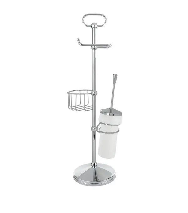 ZODIAC Cylinder Toilet Brush Holder - Silver