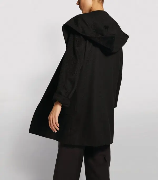 Max Mara Rialto Hooded Coat - Black