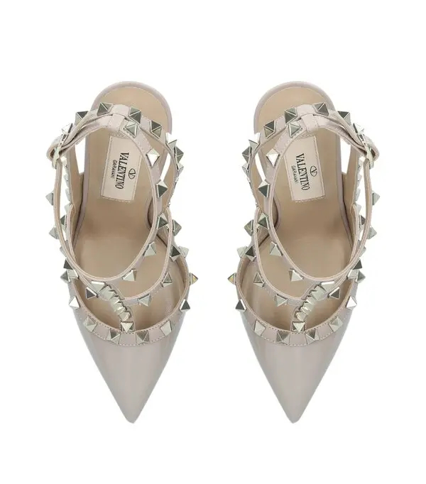 Valentino Garavani Leather Rockstud Pumps - Nude