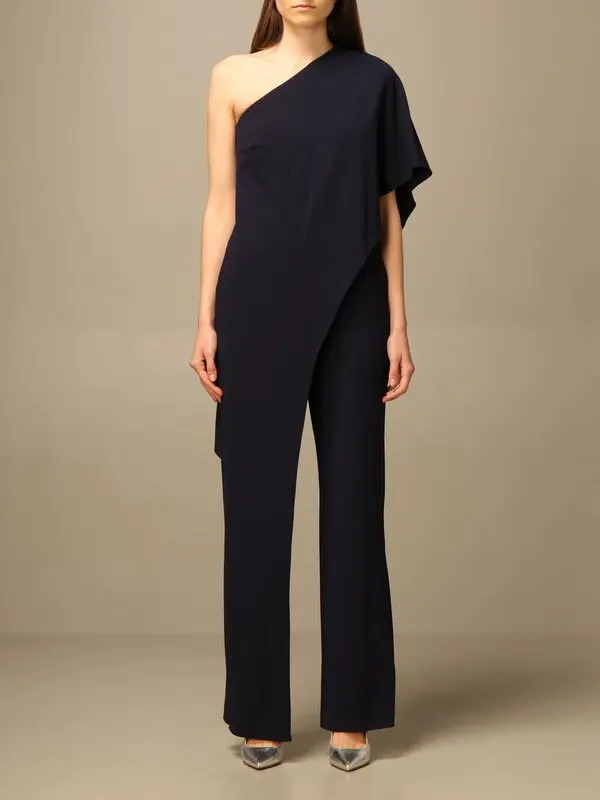 Ralph Lauren Lauren Jumpsuits Lauren Crepe One-Shoulder Jumpsuit